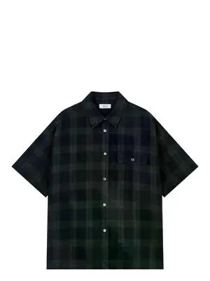STUDIO TOMBOY Checked Short-sleeve Shirt - Green