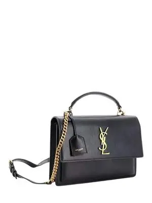 Saint Laurent Sunset Top Handle Shoulder Bag - Black
