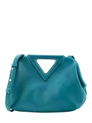 Bottega Veneta Point Leather Small Shoulder Bag - Green