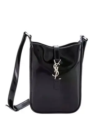 Saint Laurent Le 5 A 7 Vertical Shoulder Bag - Black
