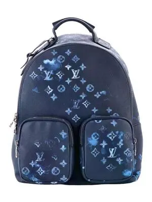 LOUIS VUITTON Limited Edition Monogram Ink Watercolor Leather Backpack - Blue