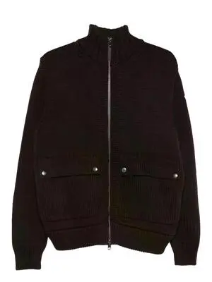 Moncler Zip Pocket Cardigan - Brown
