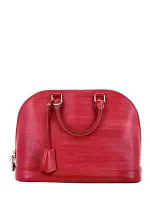 LOUIS VUITTON Alma Handbag Epi Leather Pm Satchel - Red