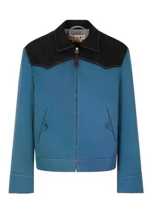 Marni Pointed Zip-fastening Jacket - Blue