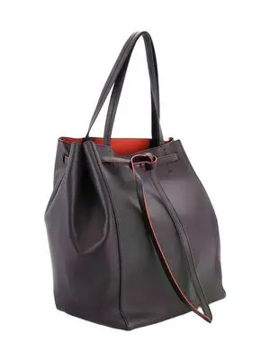 Celine Phantom Tie Cabas Leather Tote Bag - Brown