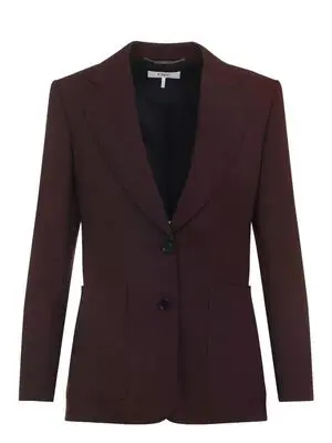 Chloé Pocket Button Blazer - Purple