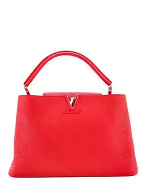 LOUIS VUITTON Capucines Mm Satchel - Red