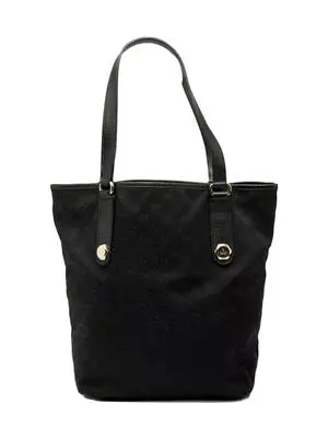 Gucci Gg Canvas Charmy Tote Bag - Black