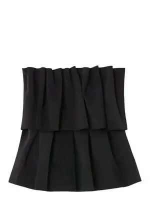 HOUSE OF DAGMAR Ruffled Strapless Top - Black