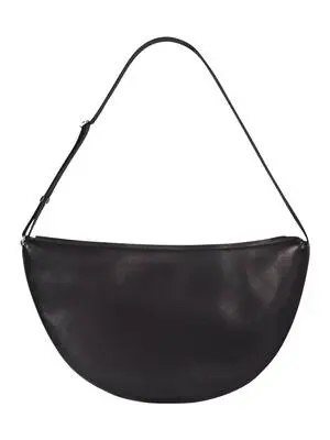 THE ROW Adjustable Leather Shoulder Bag - Black