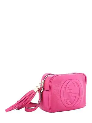 Gucci Soho Disco Leather Crossbody Bag Pink