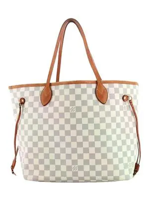 LOUIS VUITTON Neverfull Mm Damier Tote Bag - White