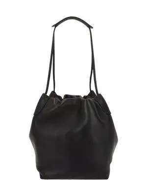 Loro Piana Gathered Shoulder Bag - Black