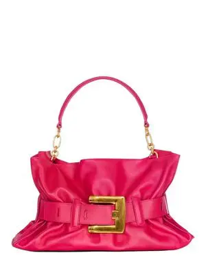 Balmain Anthem Leather Shoulder Bag - Pink