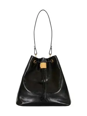 Balmain Leather Shoulder Bag - Black