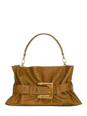 Balmain Anthem Belt-detail Shoulder Bag - Brown