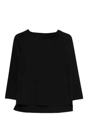 XACUS Crew-neck Blouse - Black