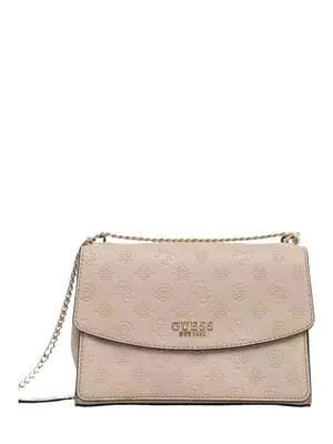 Guess Embossed Chain Satchel - Neutrals