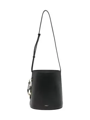 Furla Leather Bucket Bag - Black