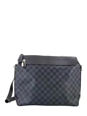 LOUIS VUITTON Greenwich Messenger Bag Damier Cobalt Crossbody Bag - Black