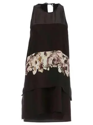 SHARON WAUCHOB Flared Floral Detail Dress