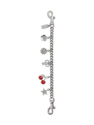 COACH Crystal Motif Chain Bag Charm - Silver/multi