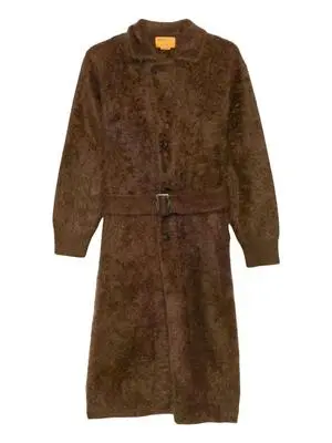 Guest In Residence Belted Buttoned Coat - Brown