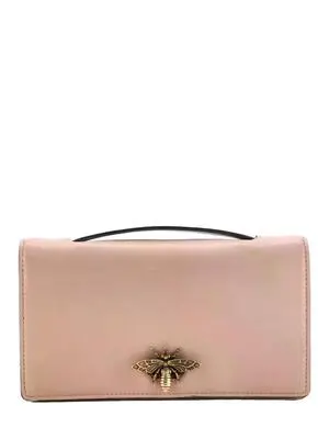 Dior Bee Leather Clutch Bag - Neutrals
