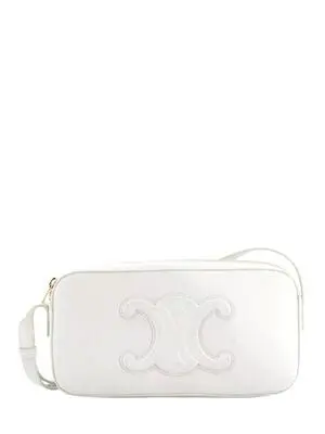Celine Cuir Triomphe Camera Shoulder Bag - White