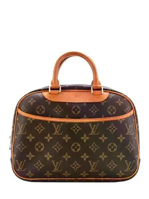 LOUIS VUITTON Trouville Handbag Monogram Canvas Satchel - Brown