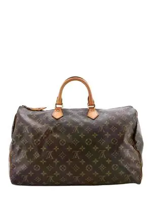 LOUIS VUITTON Speedy Handbag Monogram Canvas 40 Satchel - Brown