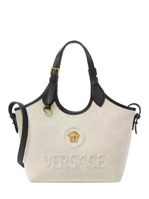 Versace Medusa Appliqué Mini Tote - Neutrals