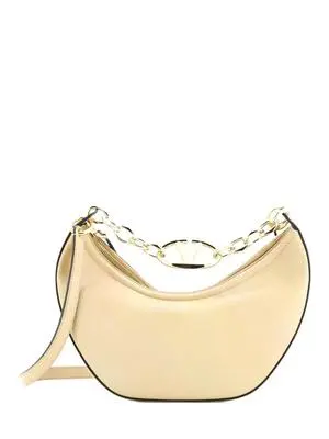 Valentino Garavani Vlogo Moon Leather Small Hobo Bag - Neutrals