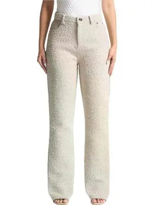 Manière De Voir Maniere De Voir Sara Textured Straight-leg Jeans - Neutrals