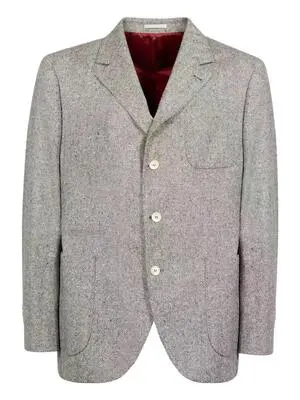 Brunello Cucinelli Herringbone Blazer - Grey