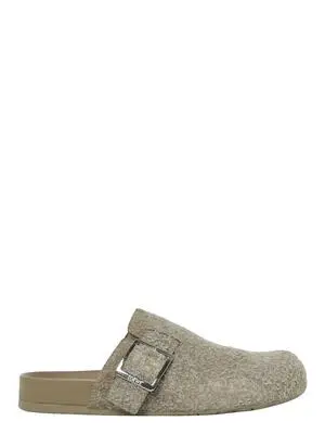 Loewe Ease Buckle Mules - Brushed Khaki