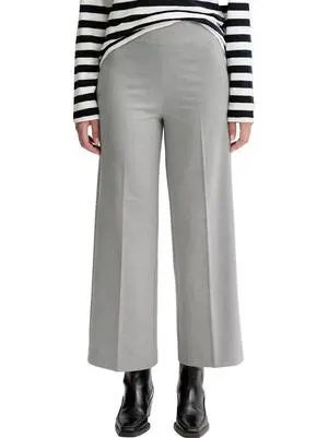 Marc O'polo Back-pocket Trousers With Pressed Crease - Grey