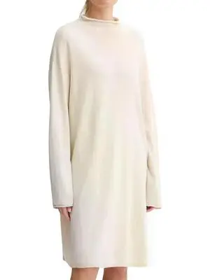 Marc O'polo Mock-neck Long-sleeve Mini Dress - Neutrals