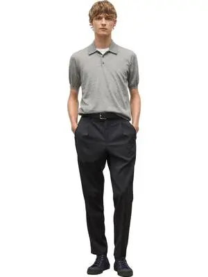 Johnstons Of Elgin Fin Uperfine Cahmere Polo Hirt - Grey