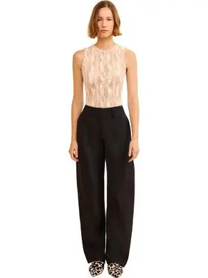 Ulla Johnson Ames Barrel Leg Trousers - Noir