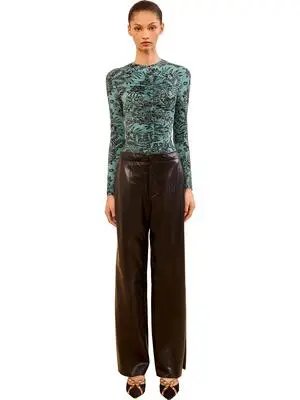 Ulla Johnson Tullia Nappa Leather Trouser - Mahogany