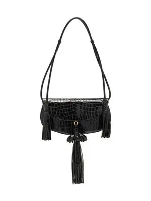 Ulla Johnson Paloma Tassel Flap Bag - Noir