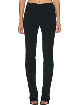 HAELO Brace Waist Slim Trousers - Black