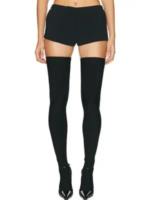 HAELO Brace Waist Tailored Shorts - Black
