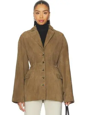 EAVES Salta Suede Jacket Olive