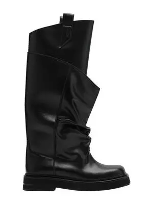 Attico Leather La Passeggiata Boots - Black