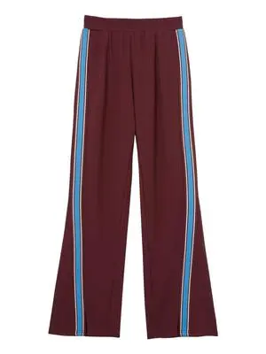 The Upside Side-stripe Flared Trousers - Dark Red