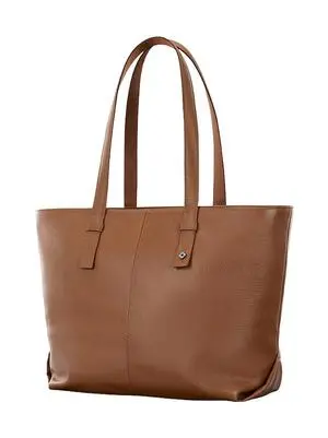 SAMSONITE Leather Tote Cognac