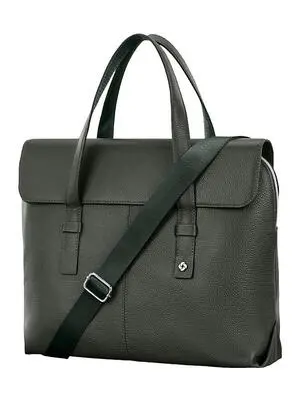 SAMSONITE Leather Convertible Brief - Olive