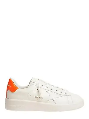GOLDEN GOOSE Pure Leather Sneakers - White Orange
